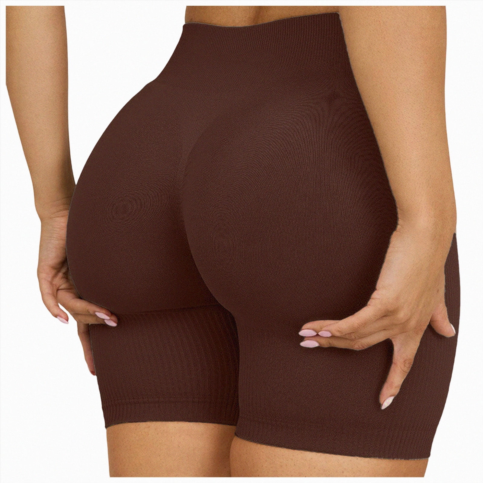 CAUYDY Women's Workout Biker Shorts High Waisted Tummy Control Spandex ...
