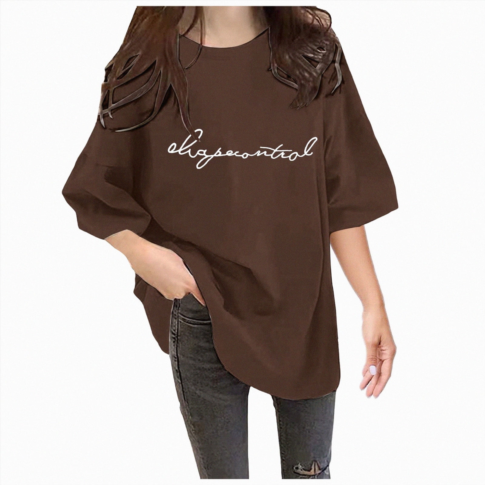 CAUYDY Womens 2026 Spring Going Out Tops Casual Short Sleeve Crewneck ...
