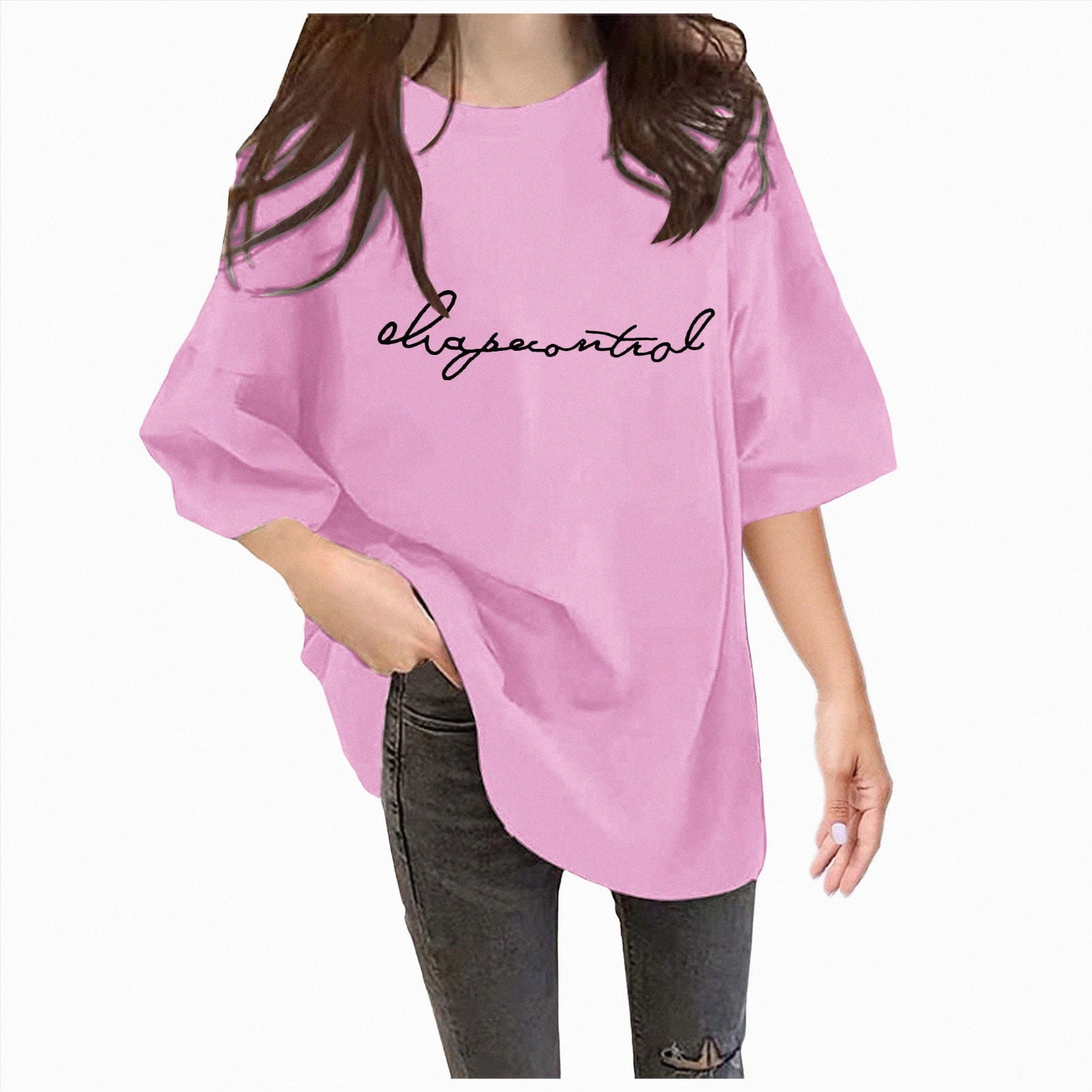 CAUYDY Womens 2026 Spring Going Out Tops Casual Short Sleeve Crewneck ...