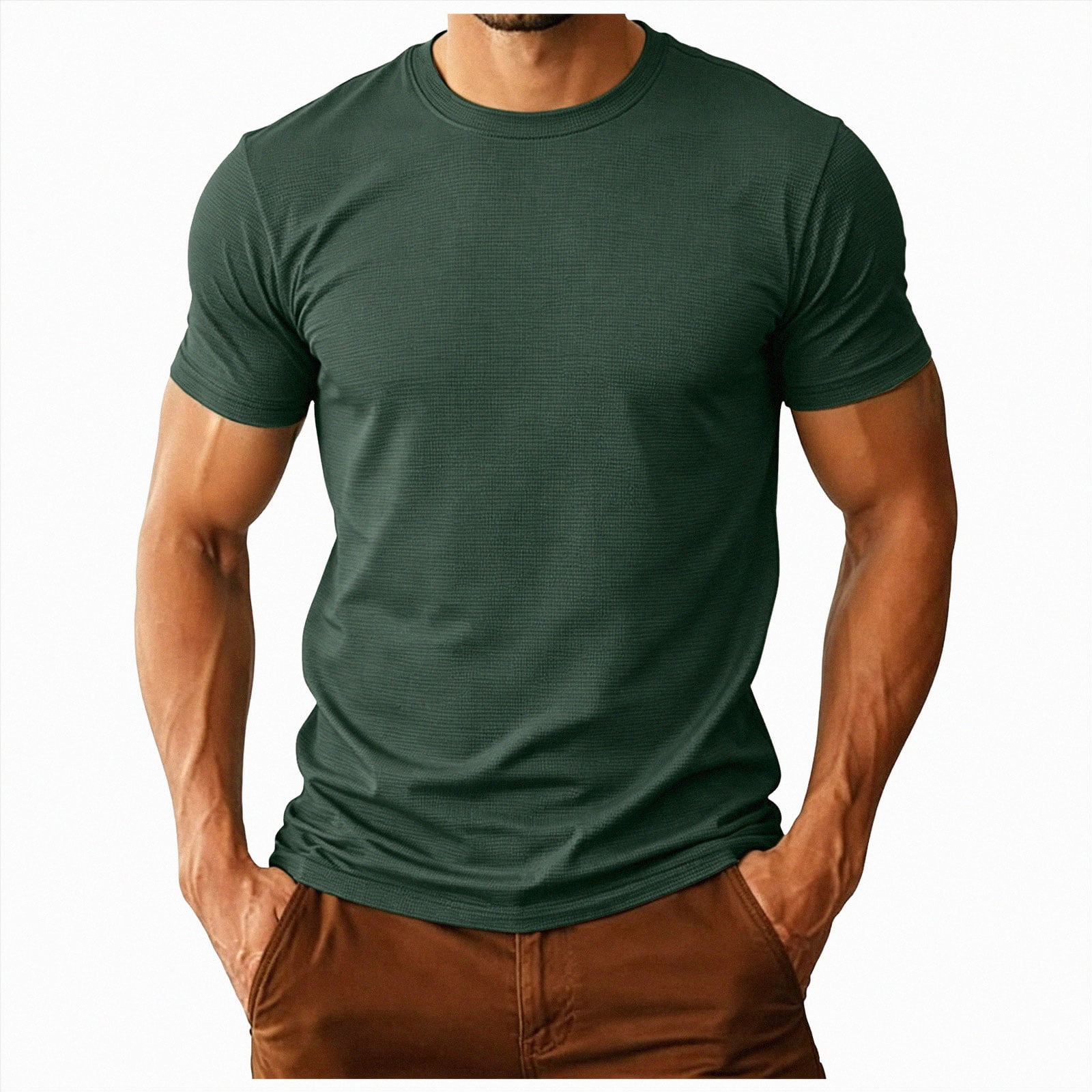 CAUYDY Workout Shirts for Men Quick Dry-Moisture Wicking Gym Running ...