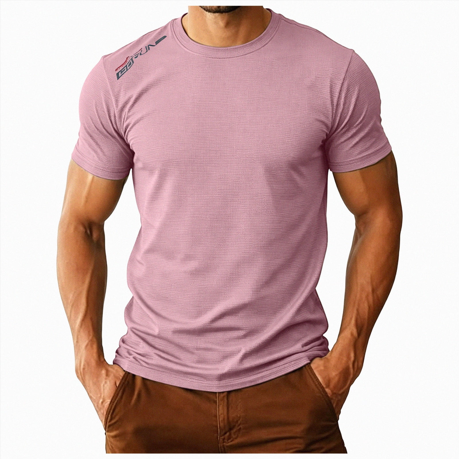 CAUYDY Workout Shirts for Men Summer Quick Dry Athletic T-Shirts Short ...