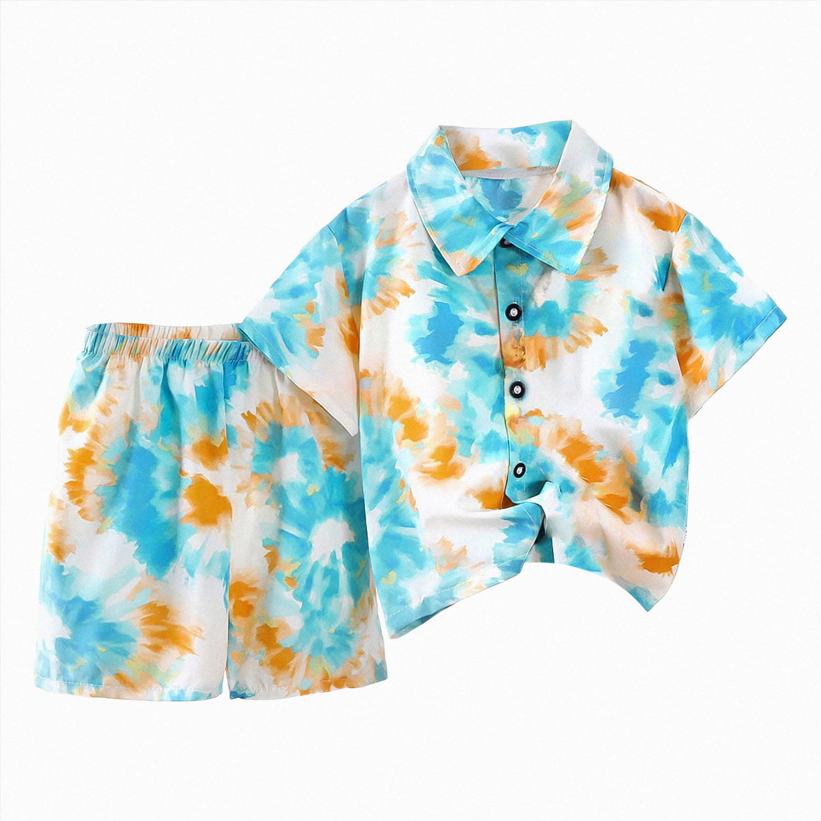CAUYDY oddler Baby Boy Summer Clothes Color Block Short Sleeve Button ...