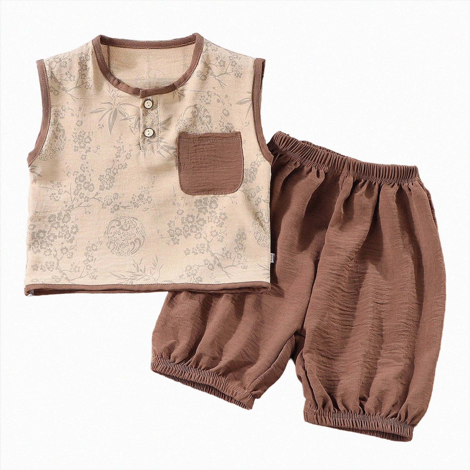 CAUYDYBaby Boy Clothes Summer Toddler Outfit Sleeveless Print Tank Tops ...