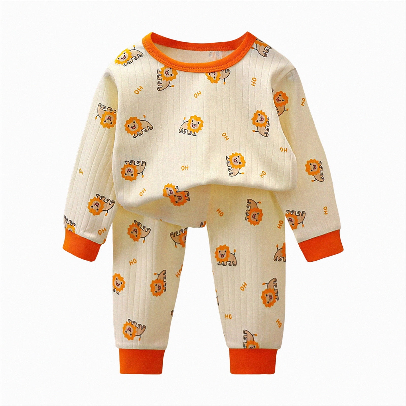 CAUYDYBaby Boys Girls 2-piece Pajama Set (Loose-fitting Flower Print ...