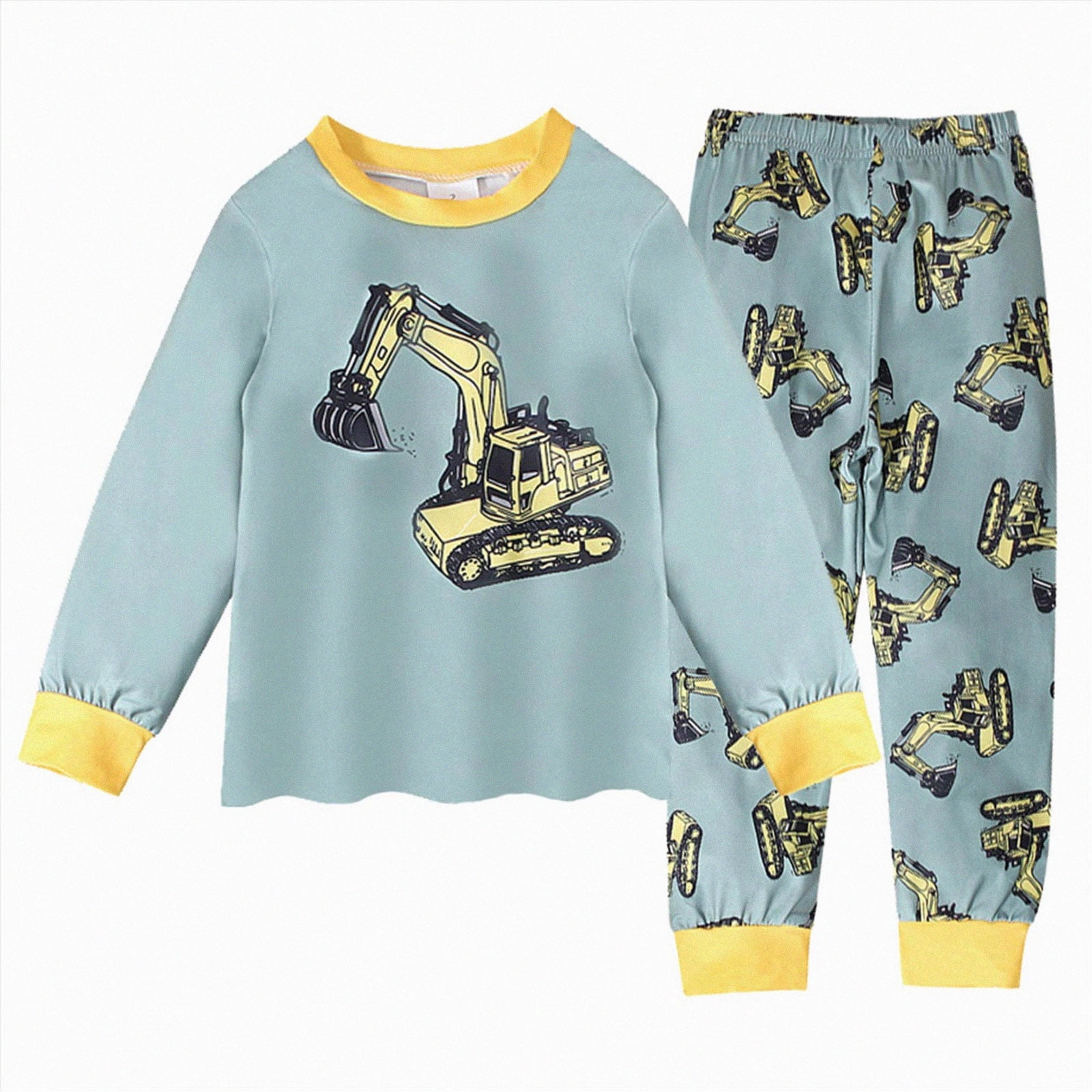 CAUYDYBoys Pajamas 2 Piece Soft Spaceman Print Long Sleeve Pj Set Loose ...