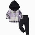 CAUYDYLittle Boys Clothing Sets 2 Piece Plaid Long Sleeve Button Down ...