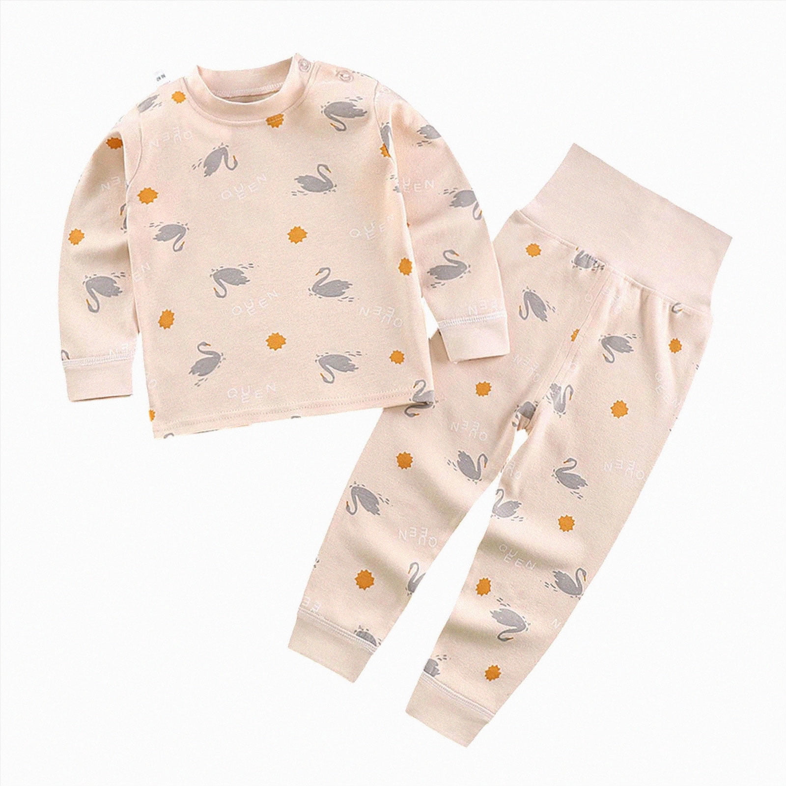 CAUYDYLittle Boys&Girls 2 Pcs Animals Print Pajama Set Cotton Underwear ...