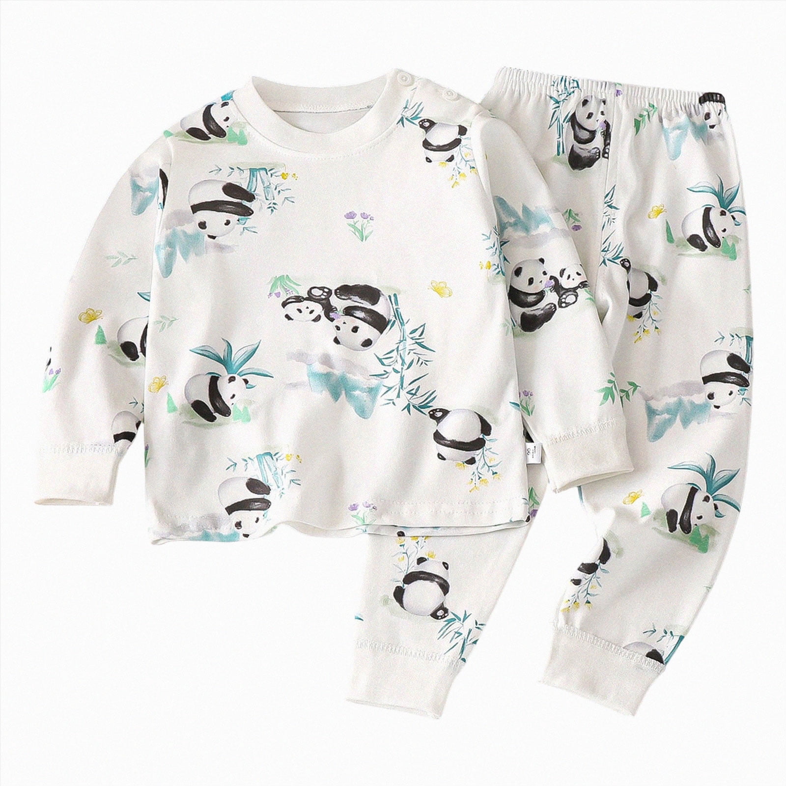 CAUYDYToddler Boy Girl Pajamas Outfit Print Long Sleeve Top Jammies ...
