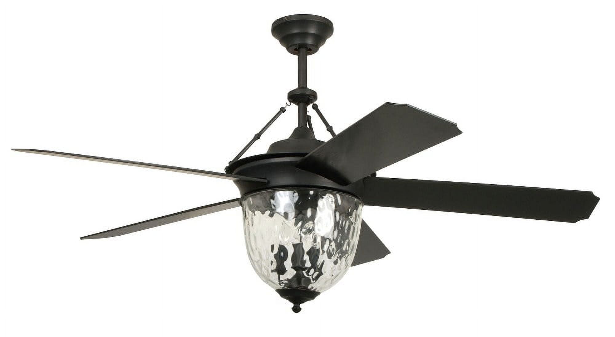 Craftmade Cav52 Cavalier 52" 5 Blade Indoor/Outdoor Ceiling Light ...