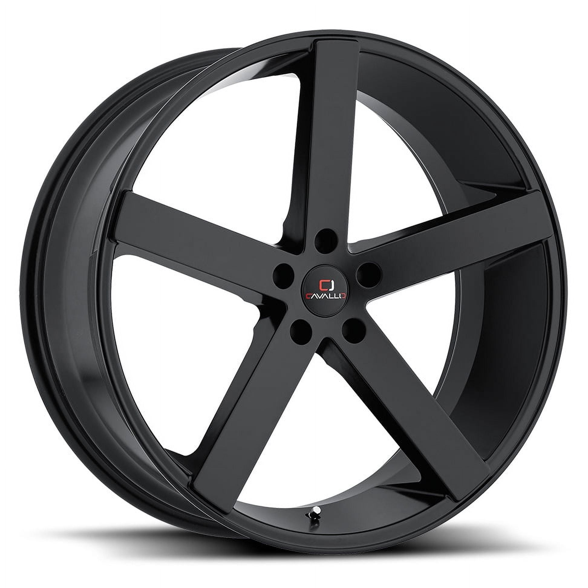 CAVALLO CLV-5 22X9 5X114.3 35ET 74.1CB GLOSS BLACK & MACHINED WHEEL ...
