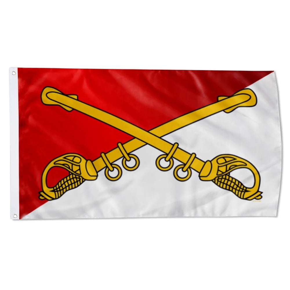 CAVALRY BRANCH DIAGONAL flag CAV US Army Military Flags Polyester 3x5 FT Indoor Outdoor Banner ...