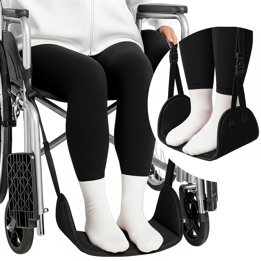 CAVENDY Wheelchair Foot Rest Hammock, Adjustable Leg Support Foot Sling ...