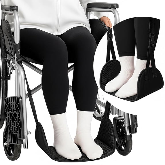CAVENDYW heelchair Foot Rest Hammock, Adjustable Leg Support Foot Sling ...