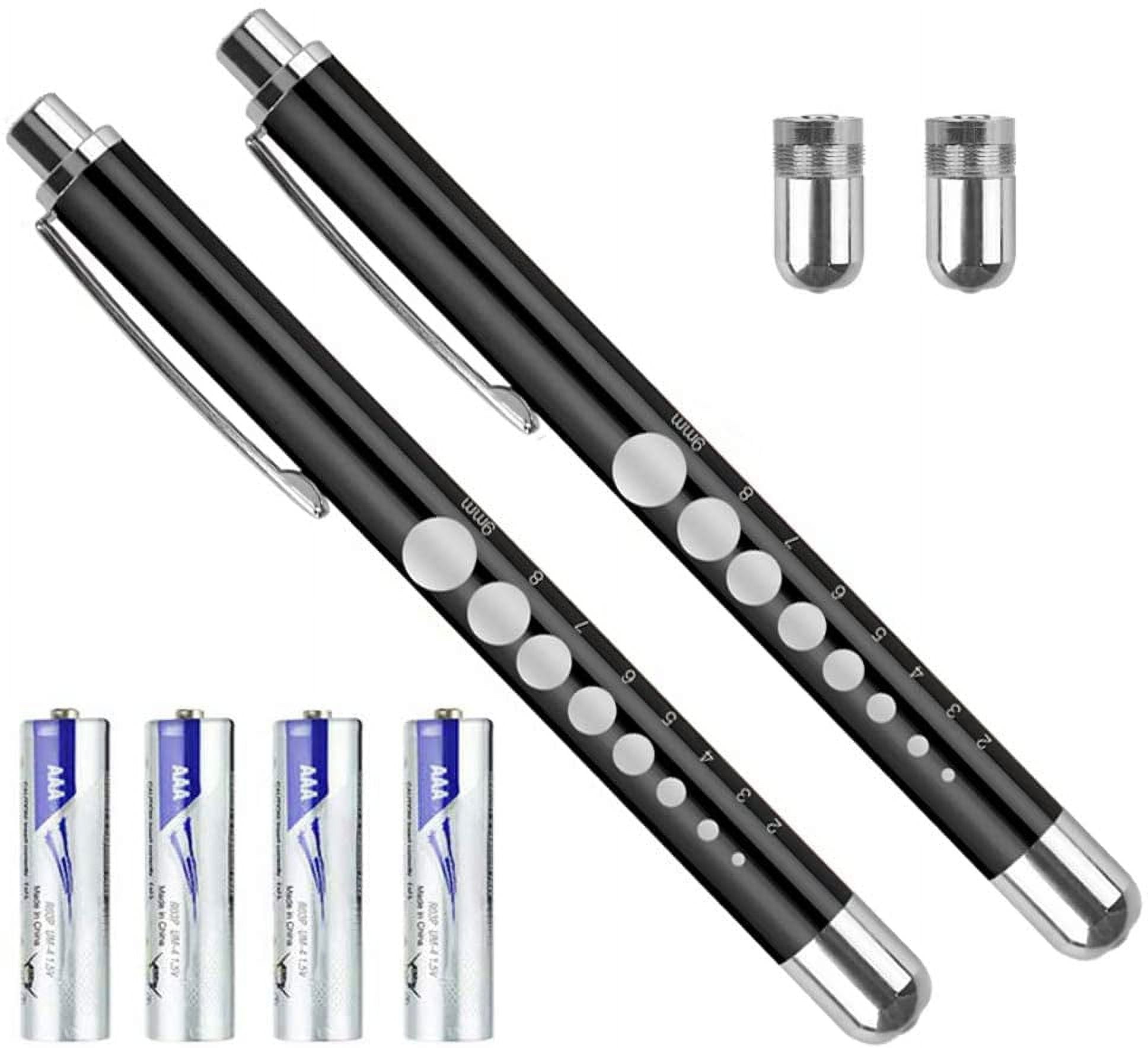 CAVN 2 Pack Pen Lights for Nurses with Pupil Gauge Medical Copper ...
