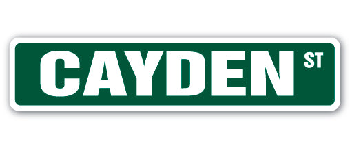CAYDEN Street Sign Childrens Name Room Sign | Indoor/Outdoor | 30" Wide ...