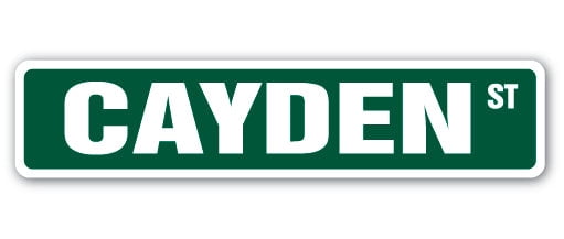 CAYDEN Street Sign Childrens Name Room Sign | Indoor/Outdoor | 36" Wide ...