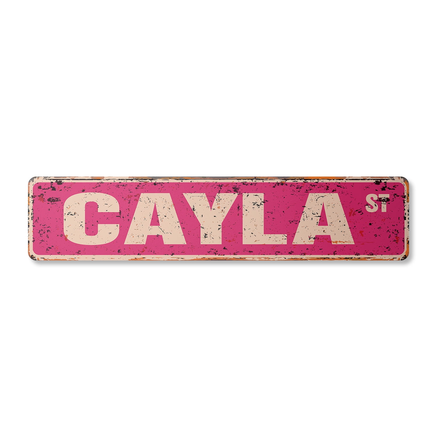 CAYLA Vintage Plastic Street Sign Childrens Name Room Sign | Indoor ...