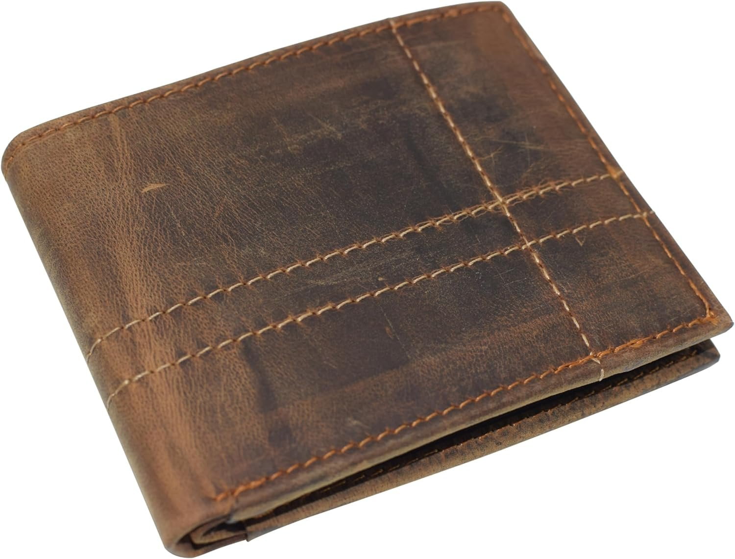 CAZORO Bifold Wallets for Mens Distressed Genuine Leather RFID ...