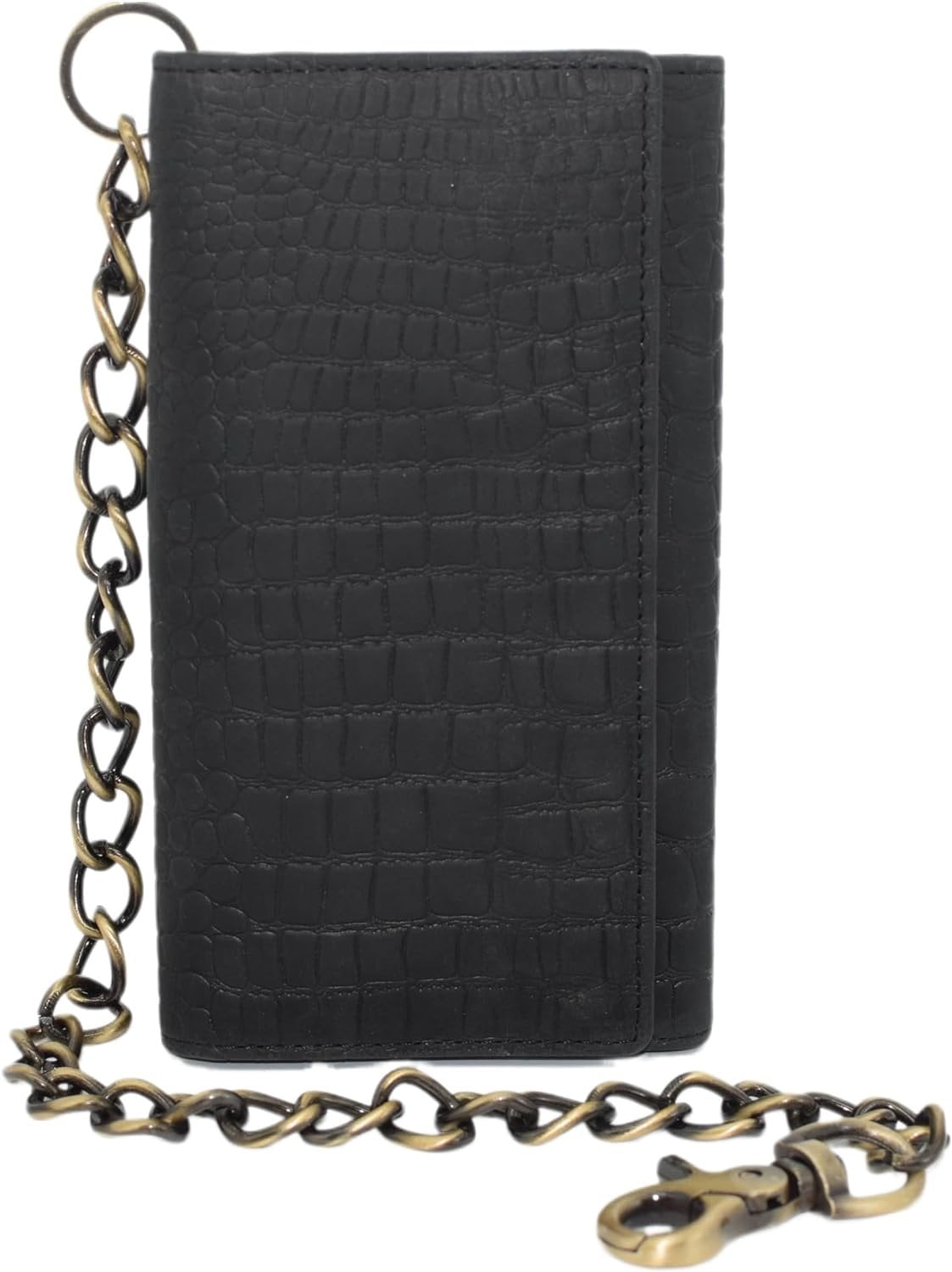 CAZORO USA Motorcycle Chain Wallet for Men 100% Natural Genuine Leather ...