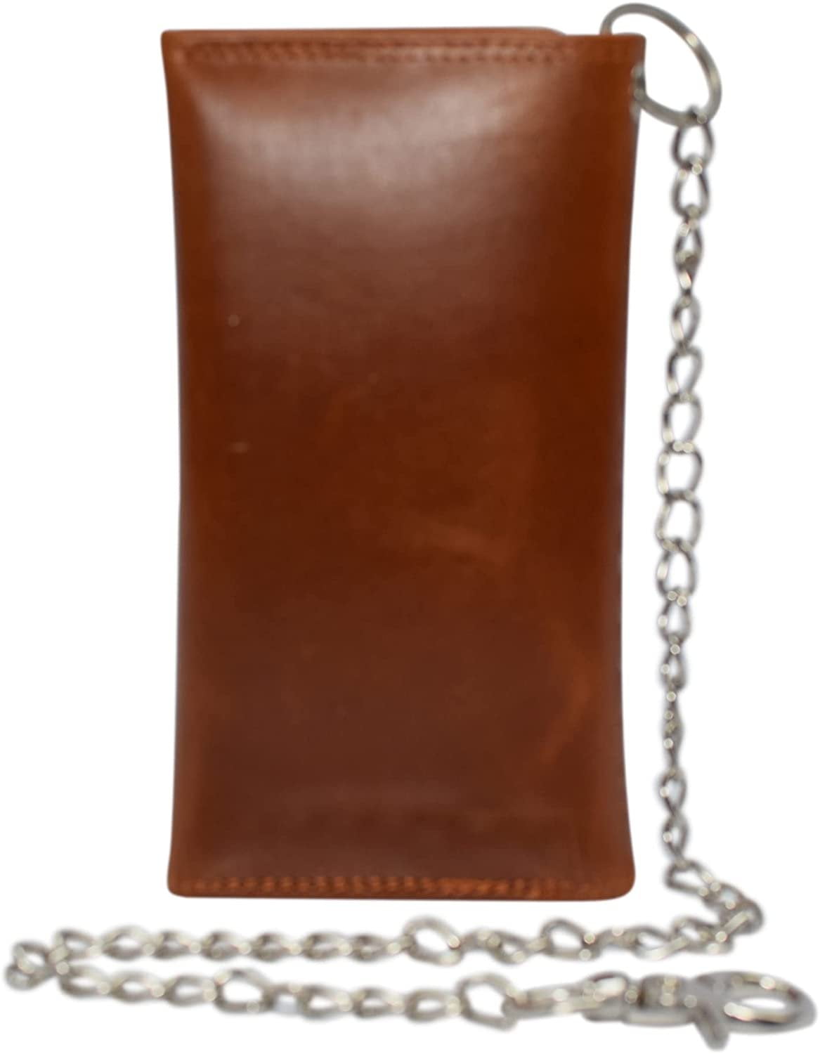 CAZORO USA Motorcycle Chain Wallet for Men 100% Natural Genuine Leather ...