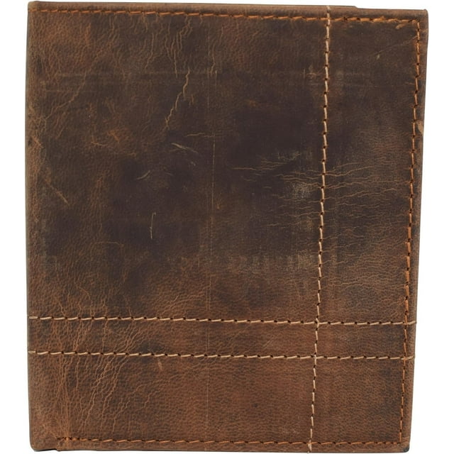 CAZORO Vintage Leather Slim Hipster Bifold Wallets for Men Large Bifold ...