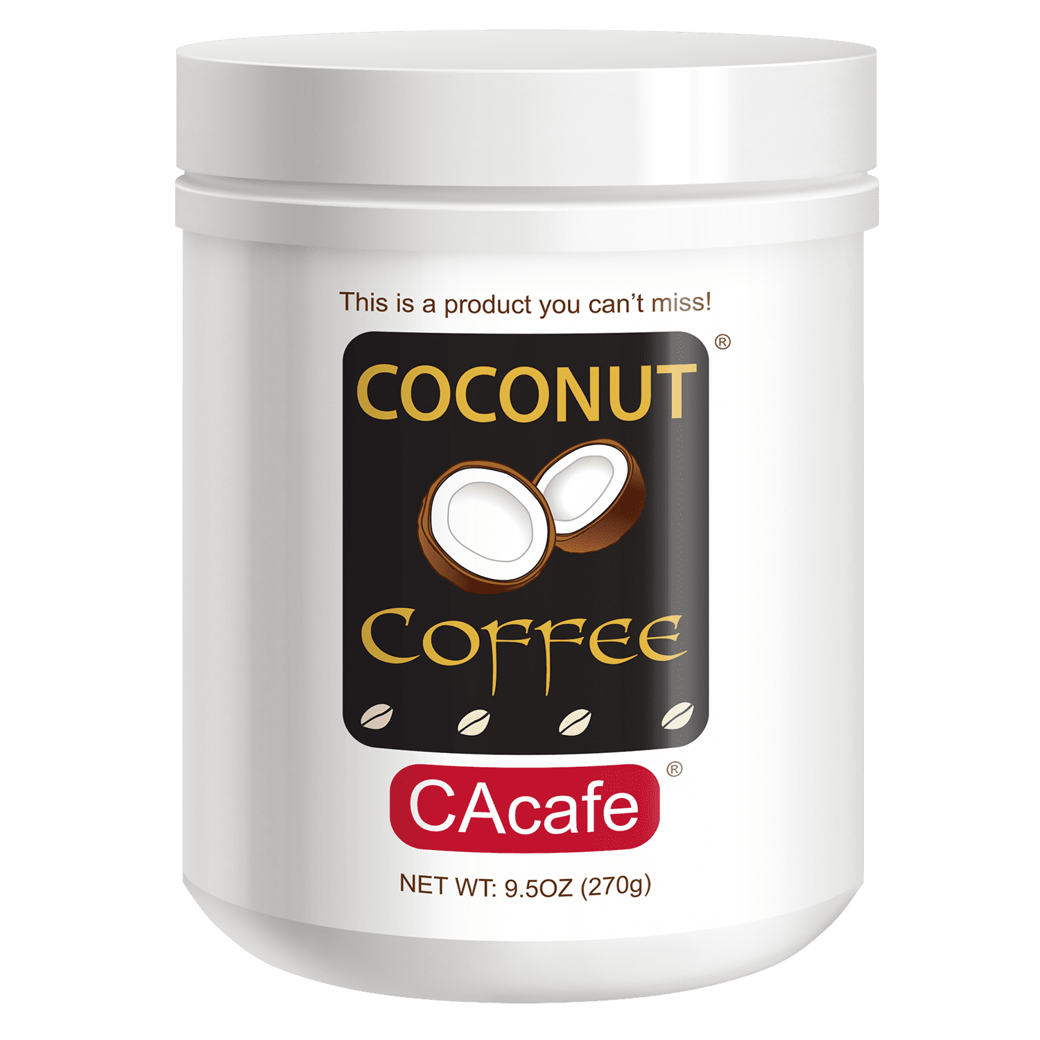 CAcafe Coconut Instant Coffee 9.5 oz - Walmart.com