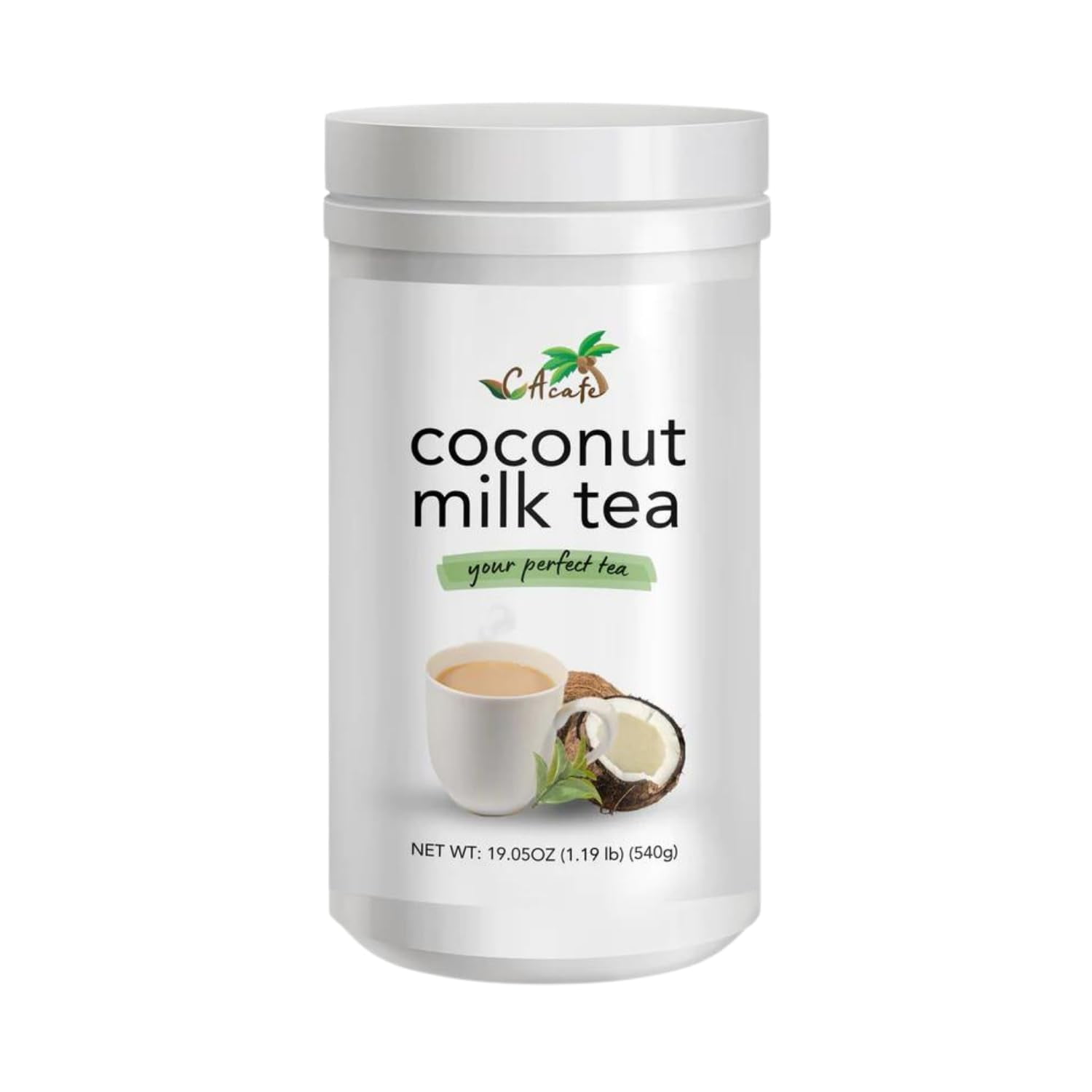 CAcafe Coconut Tea, Coconut Infused Green Tea, Creamy Drink Mix, Make ...