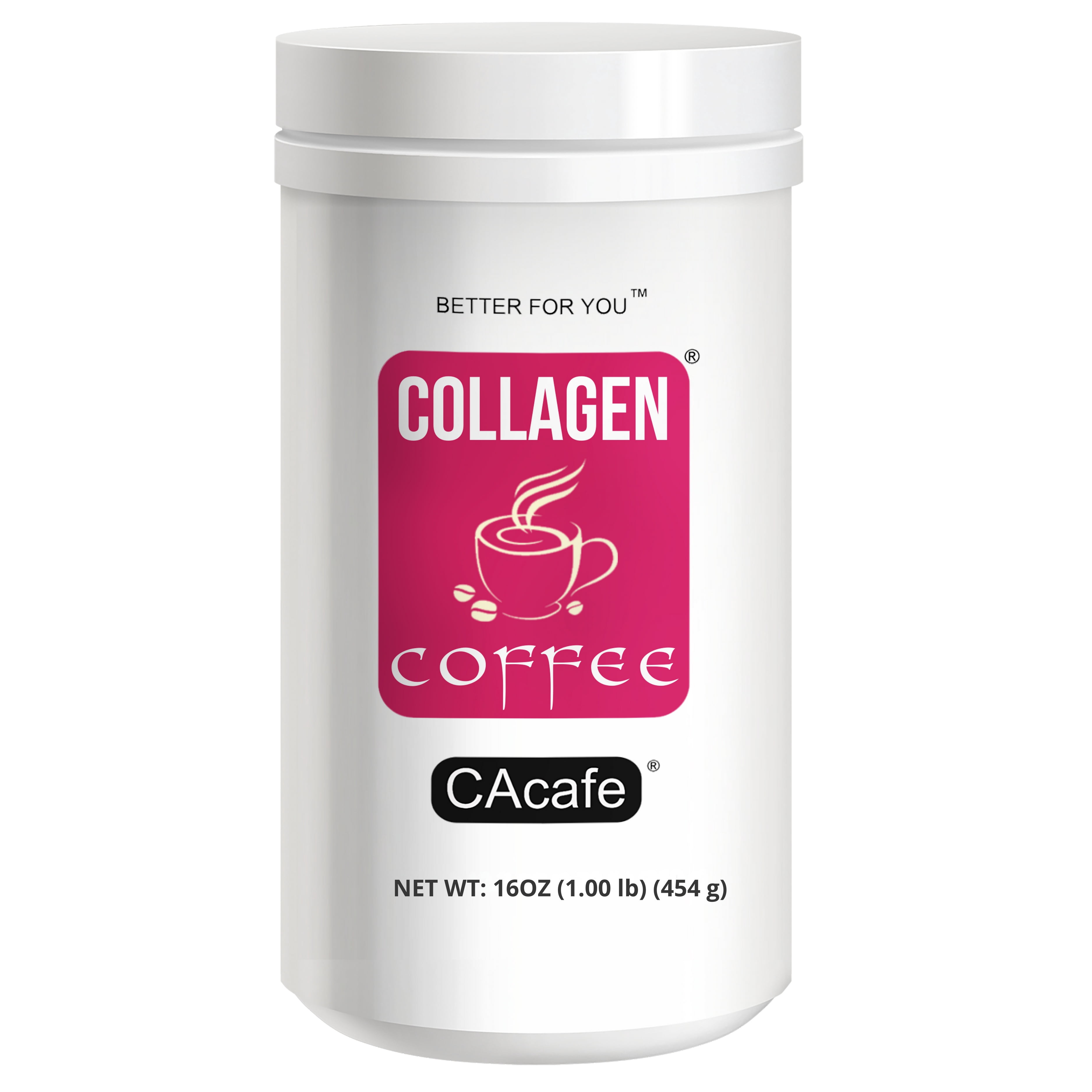 CAcafe Collagen Coffee Unsweetened, Premium Collagen and Coconut ...
