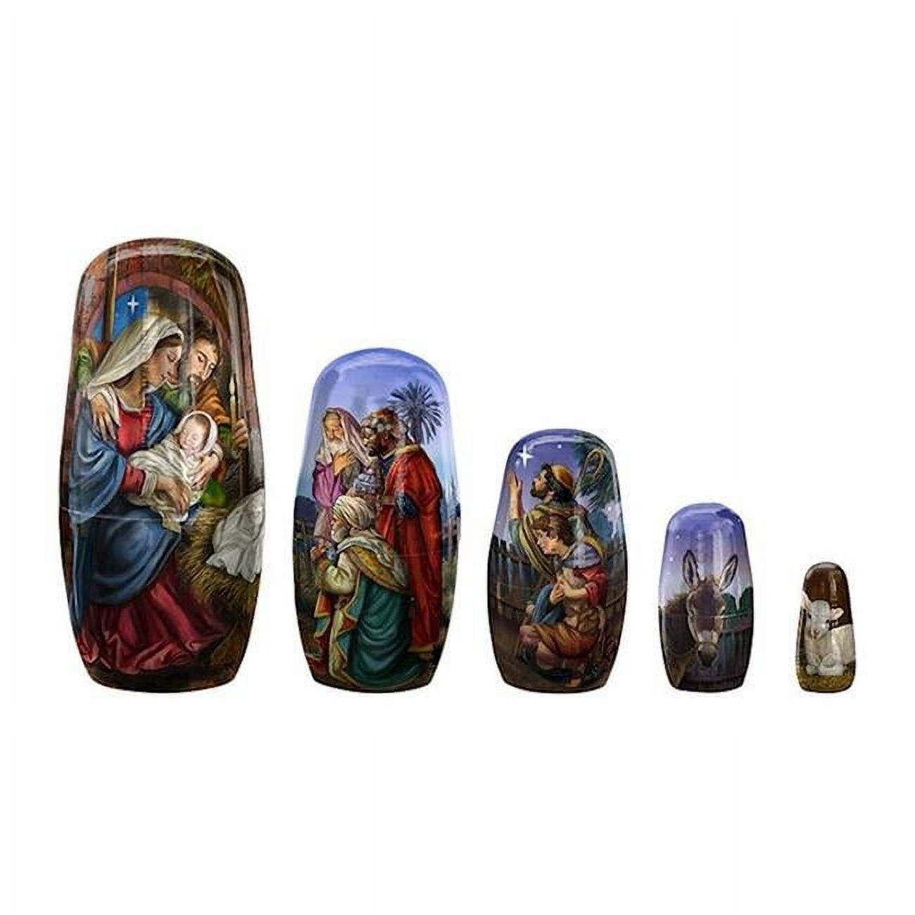 CB Catholic & Jeweled Cross 35271X 5.5 in. Nesting Nativity Set - Set ...