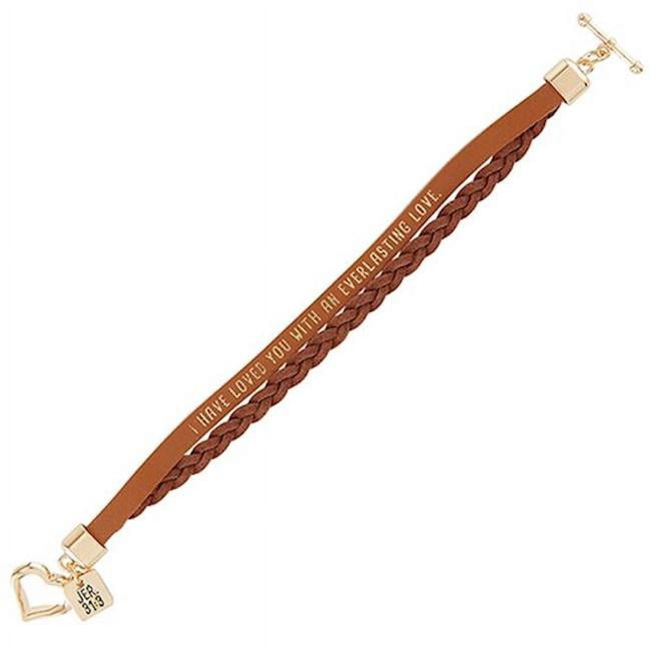 CB Gift 212484 Wrapped In Love with Heart Clasp Bracelet, Brown ...