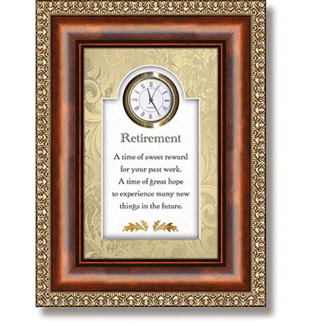 CB Gift 5016 6 x 8 Retirement Sweet Reward Framed Table Clock - Walmart.com