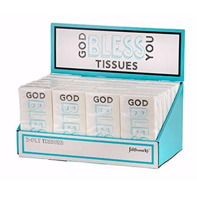 CB Gift 97157 Tissues - Pocket - God Bless You - Teal & White - 24 Pack ...