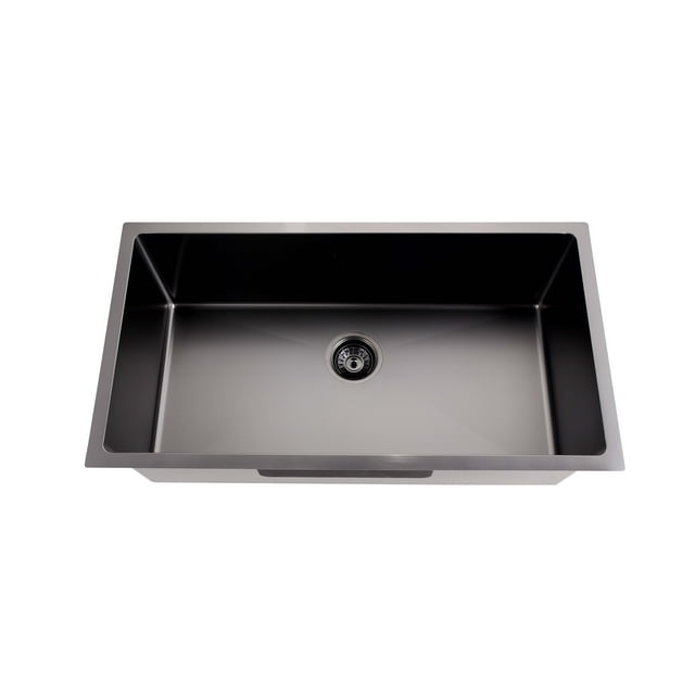 CB HOME 32x19 Double Bowl Undermount Kitchen Sink, Black, 16 Gauge ...