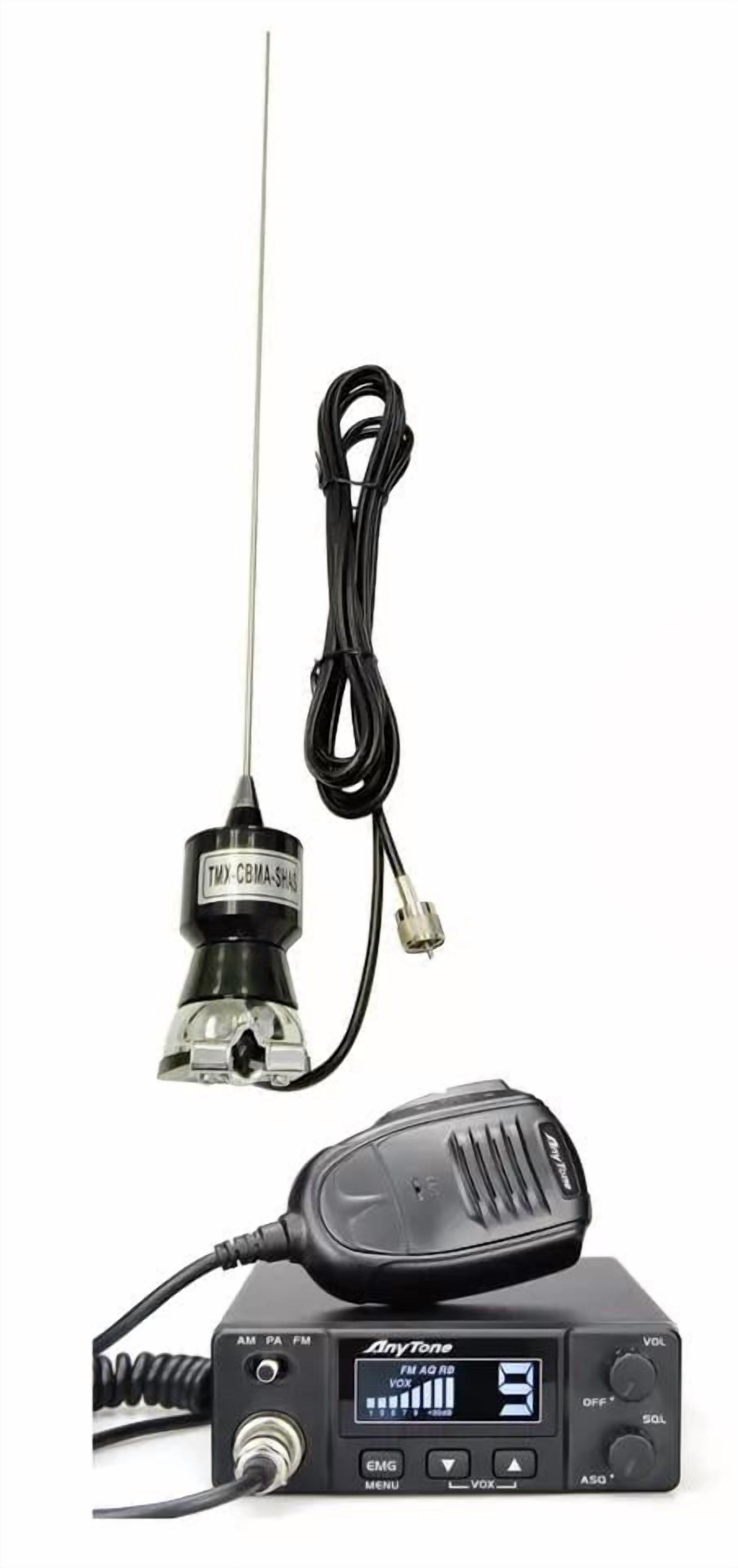 CB Starter Kit: Anytone AT 505PRO Compact CB Radio and CB40 Trunk Lip ...