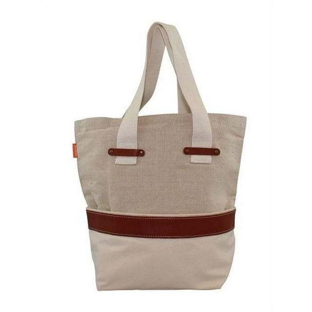 CB Station 5026 Jute & Canvas Tote Bag - Walmart.com
