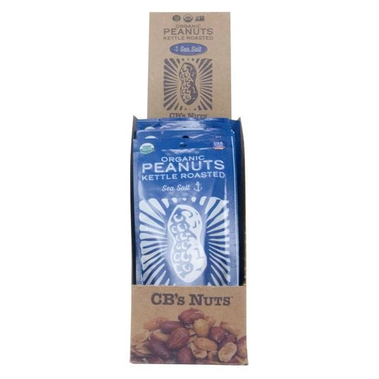 CB's Nuts Peanuts, Kettle Roasted, Sea Salt, Organic-12 x 1.5 oz ...