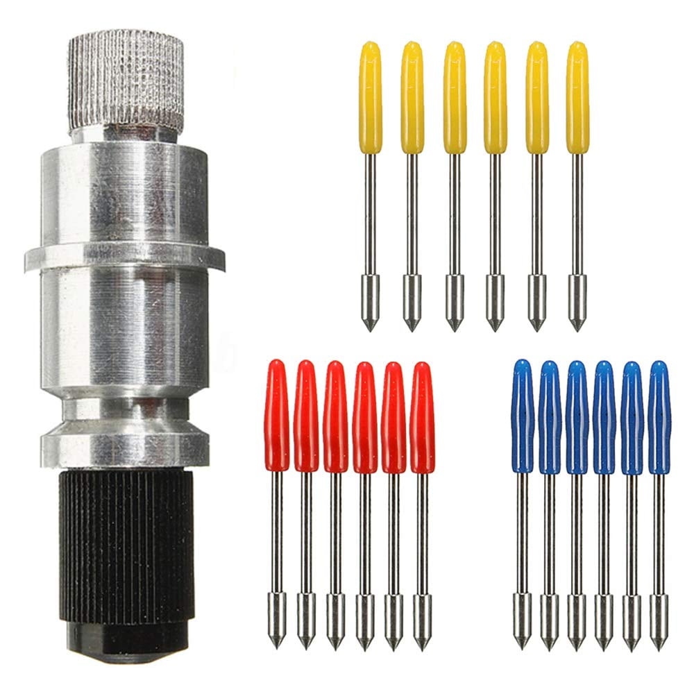 CB09 Graphtec Blade Holder Base with 18Pcs Cutting Blades (30/45/60 ...