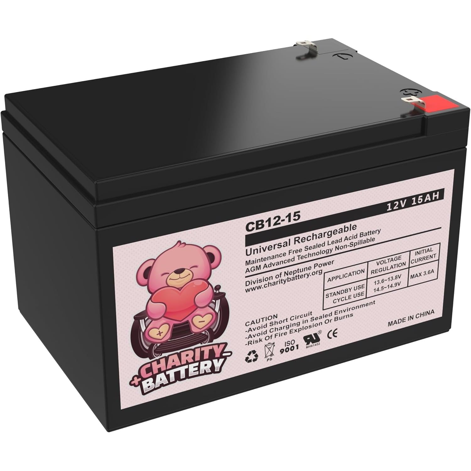 CB12-15 12V 15Ah Battery Replacement for Pride Mobility Go Go Mobility ...