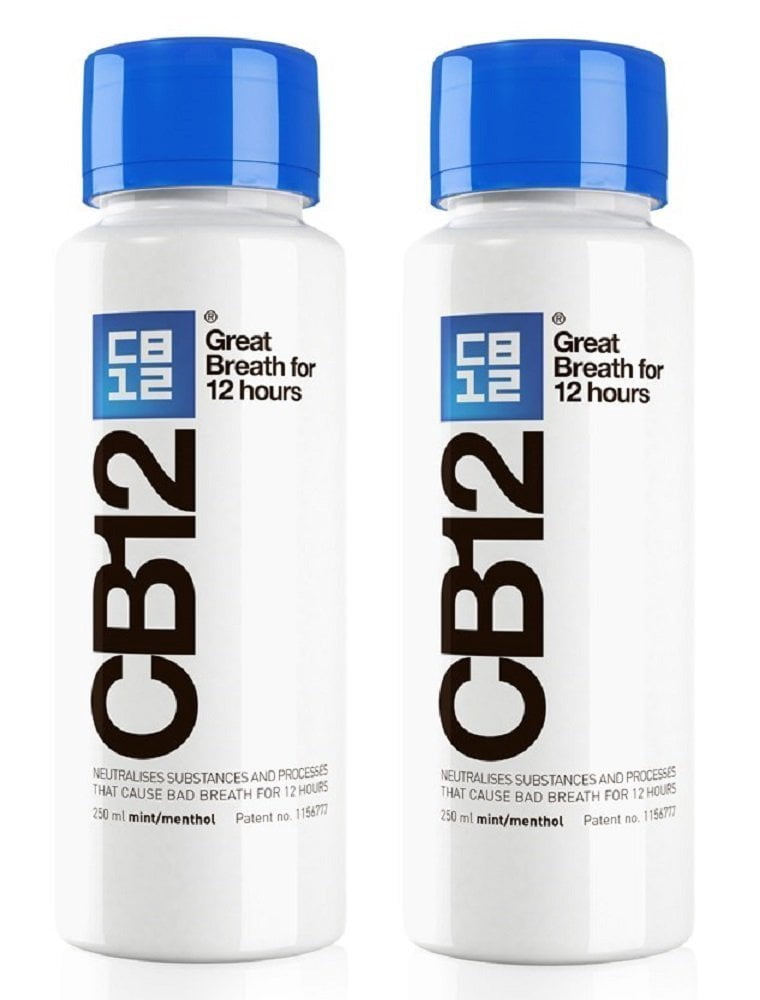 CB12 Mint Menthol Safe MMF7 Breath Mouthwash (250ml) - Pack of 2 ...