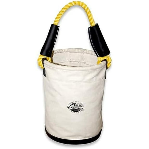 CB2296 Utility Canvas Bucket Plastic Bottom 15" X 10" Rope Handle ...