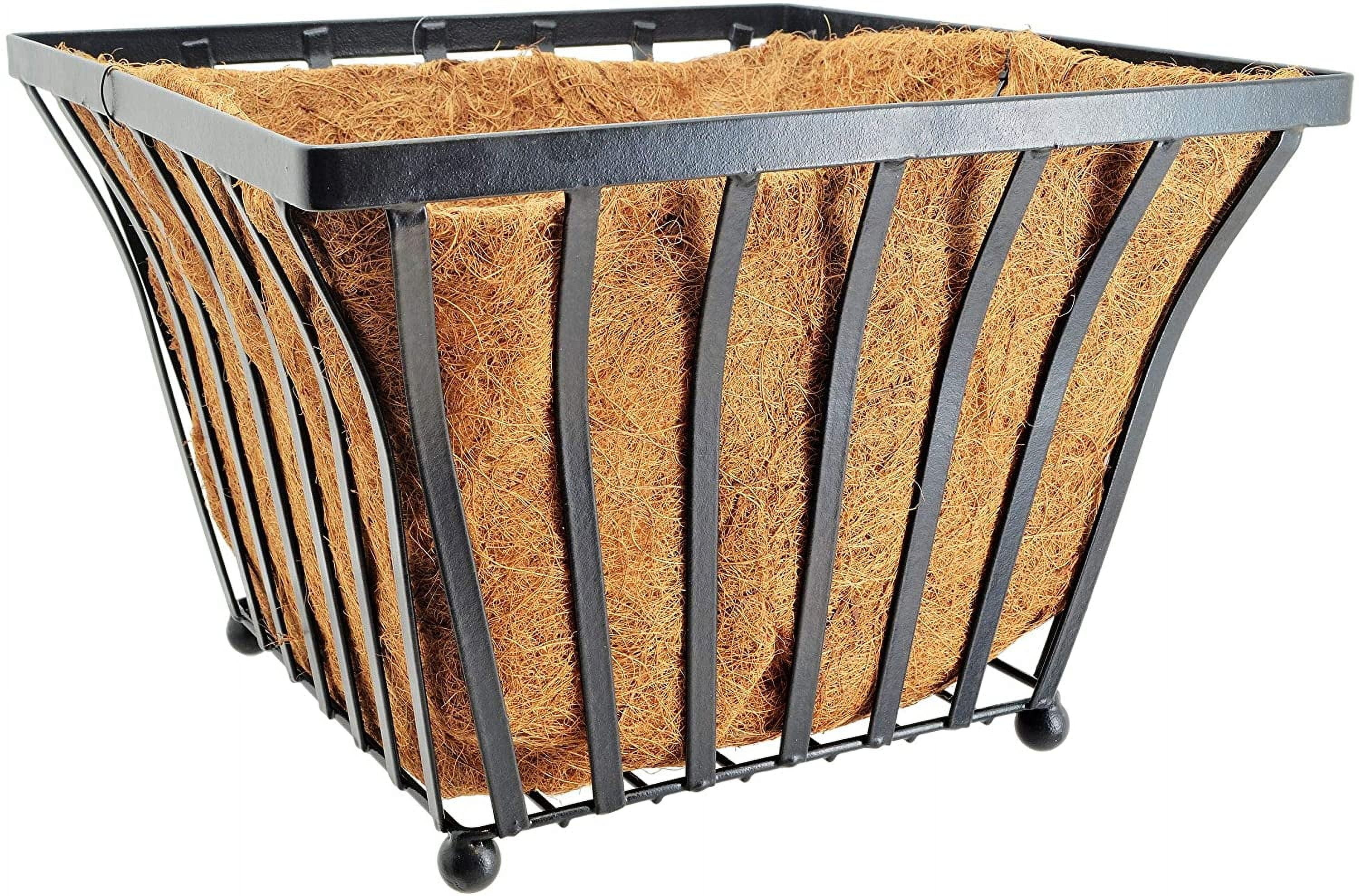 CB48 Series Solstice Square Planter 18", Black - Walmart.com