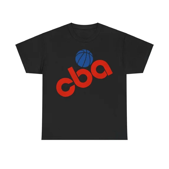 CBA Basketball League Red Logo Nostalgic Retro Hoops History Unisex T ...