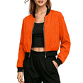 CBASIHI Womens Cropped Bomber Jackets- Fall Lightweight Casual Long ...