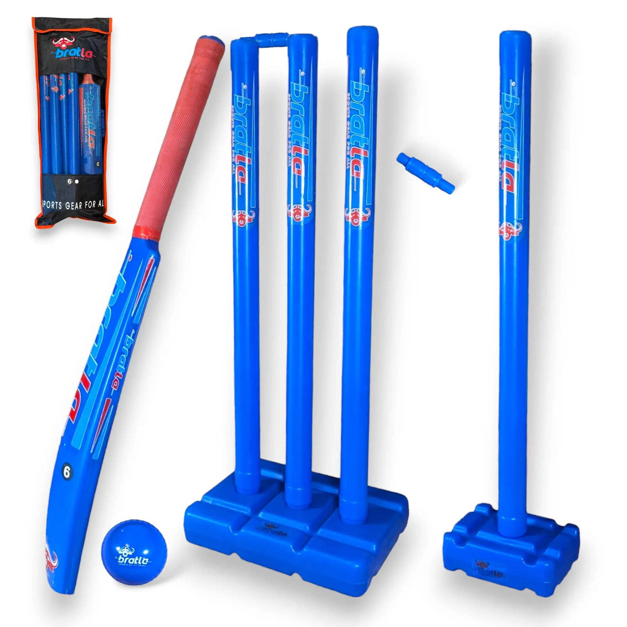 CBB Cricket Plastic Set Blaster Beach Set Bat, Balls, Stumps and Bag ...