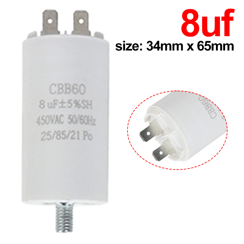 CBB60 Washing Machine Pump Starting Capacitor:4uf,5uf,6uf,8uf,10uf,12uf ...