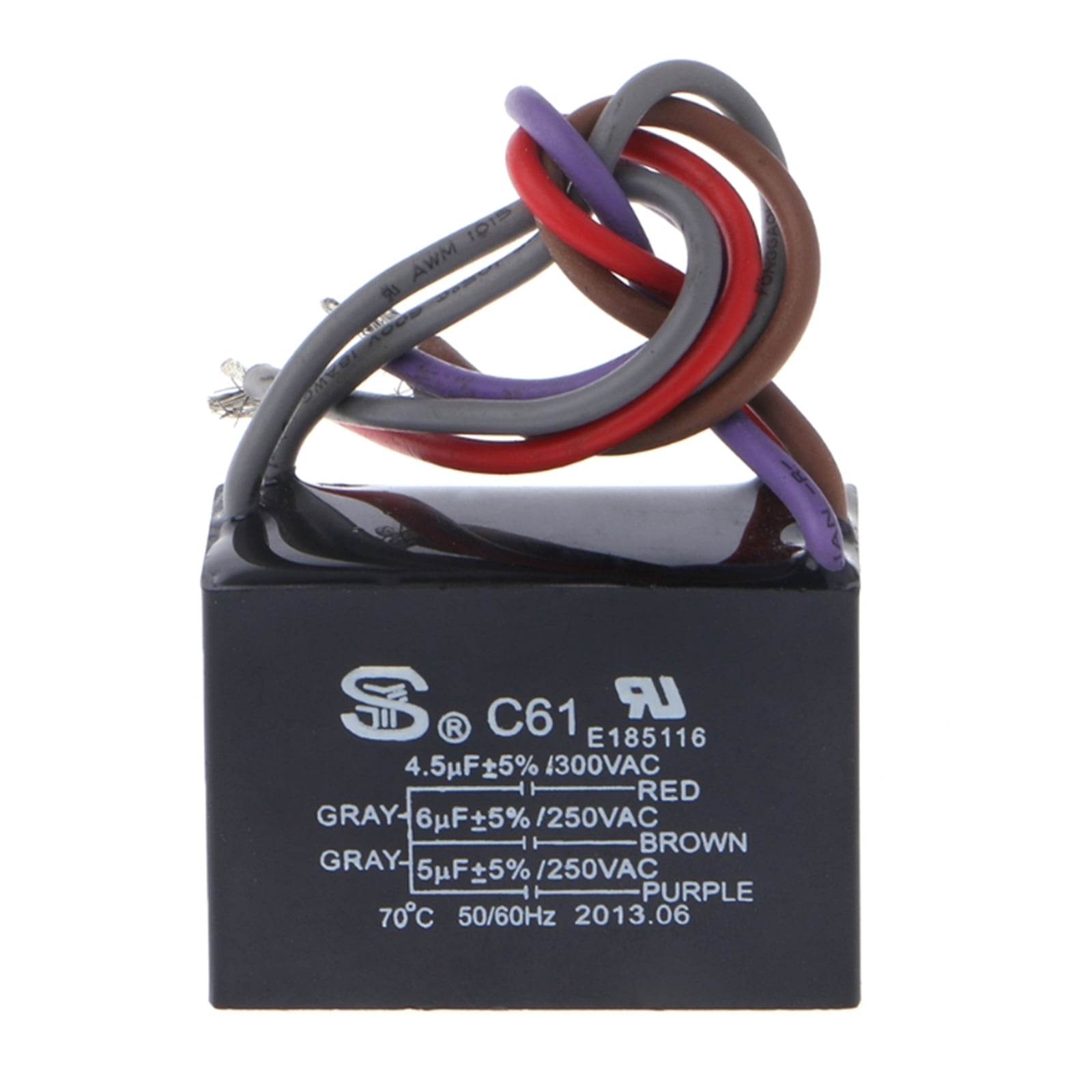 CBB61 250V Ceiling Fan Capacitor for Electric Fan Motor Generator 50 ...