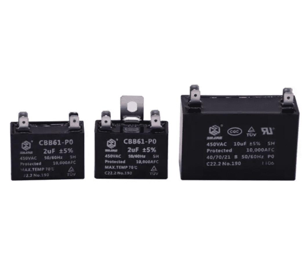 CBB61- 3UF- 250VAC AC MOTOR RUN CAPACITOR WITH TERMINAL (one piece ...