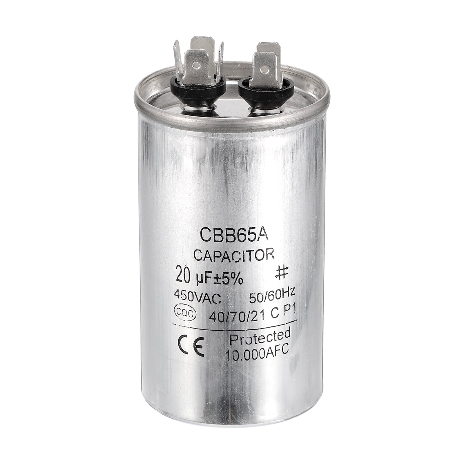 CBB65 20uf Run Capacitor, 20mfd 1pack AC 450V Aluminum Case Motor Start ...