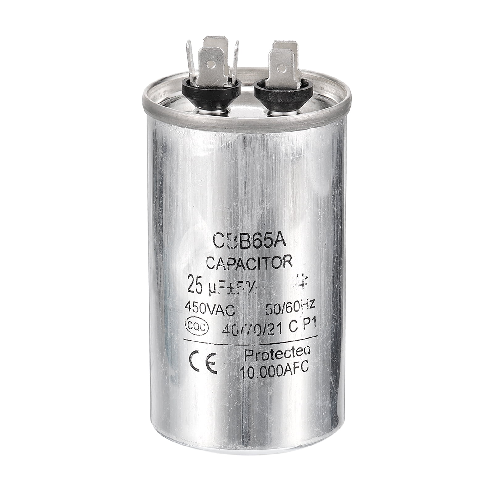 CBB65 25uf Run Capacitor, 25mfd 1pack AC 450V Aluminum Case Motor Start Capacitor - Walmart.com