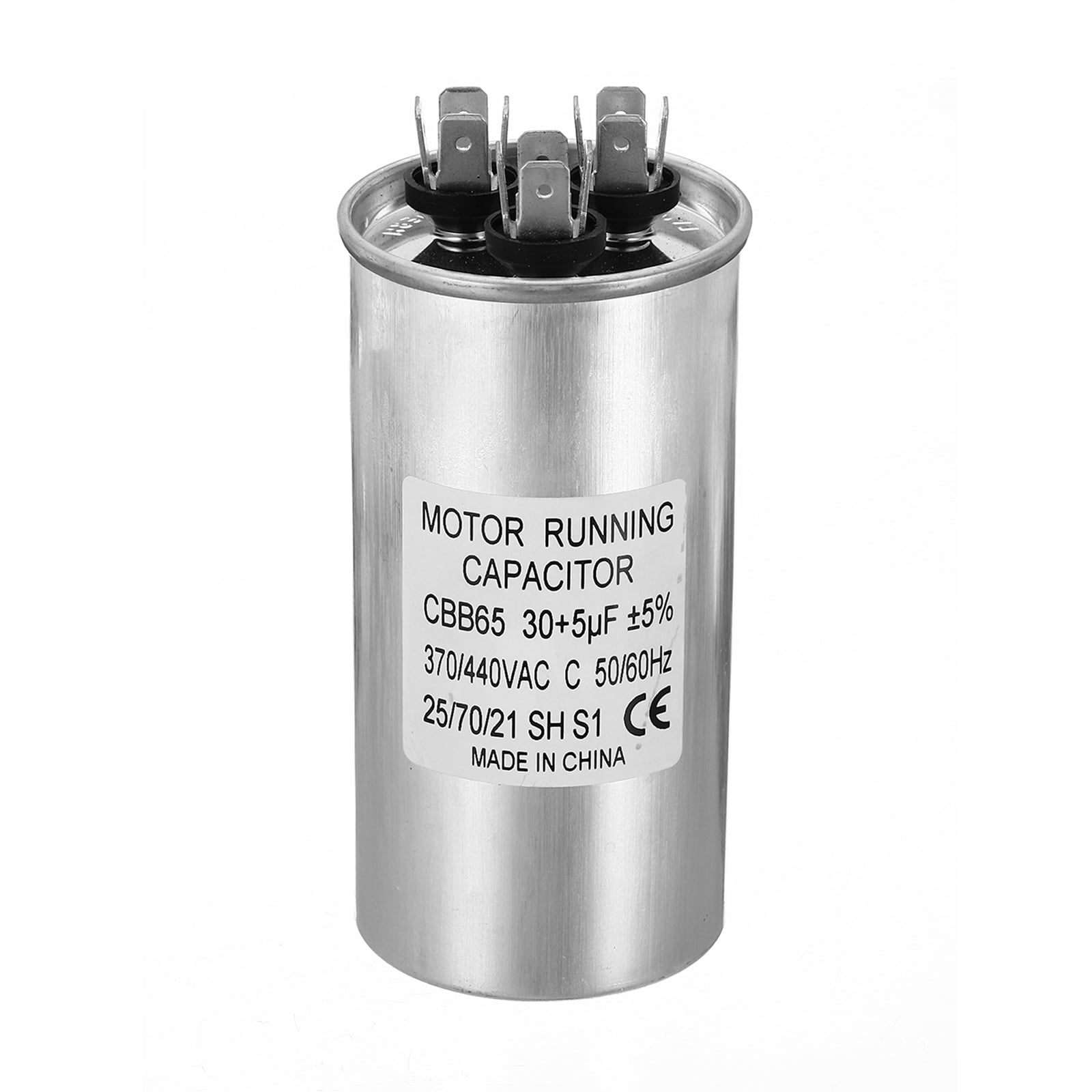 CBB65 30+5uf Run Capacitor, 30+5mfd AC 370/440V Aluminum Case with 3 ...